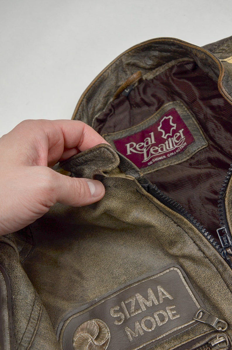 VINTAGE Real Leather Rare Moto Jacket - Etsy