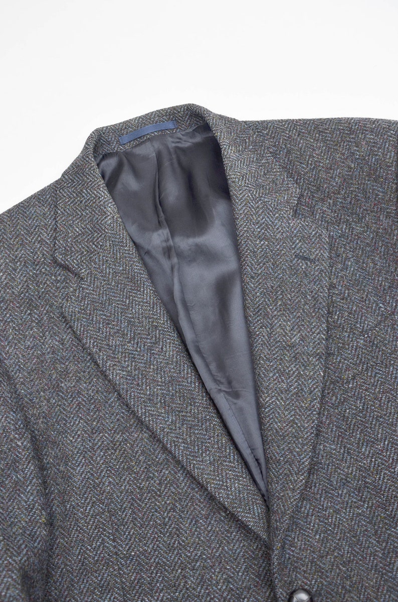 HARRIS TWEED Vintage Tweed Blazer Sport Coat Jacket Hunting Herringbone, Hacking, Country Wave ...