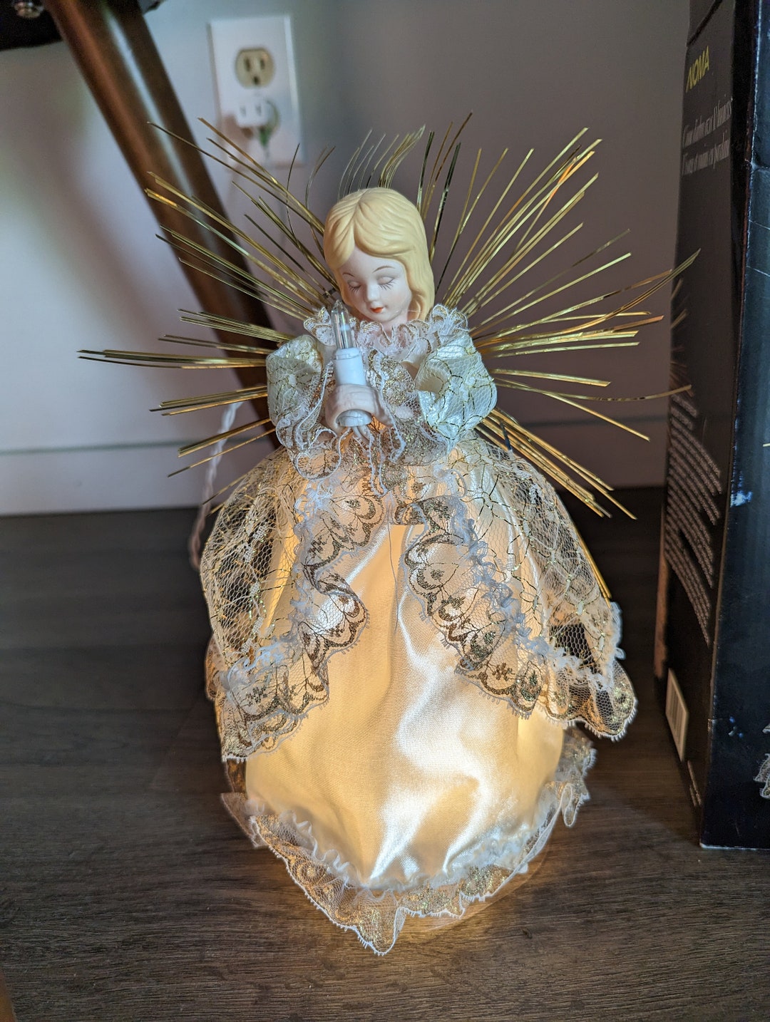 Vintage NOMA Porcelain Angel Tree Topper - Etsy