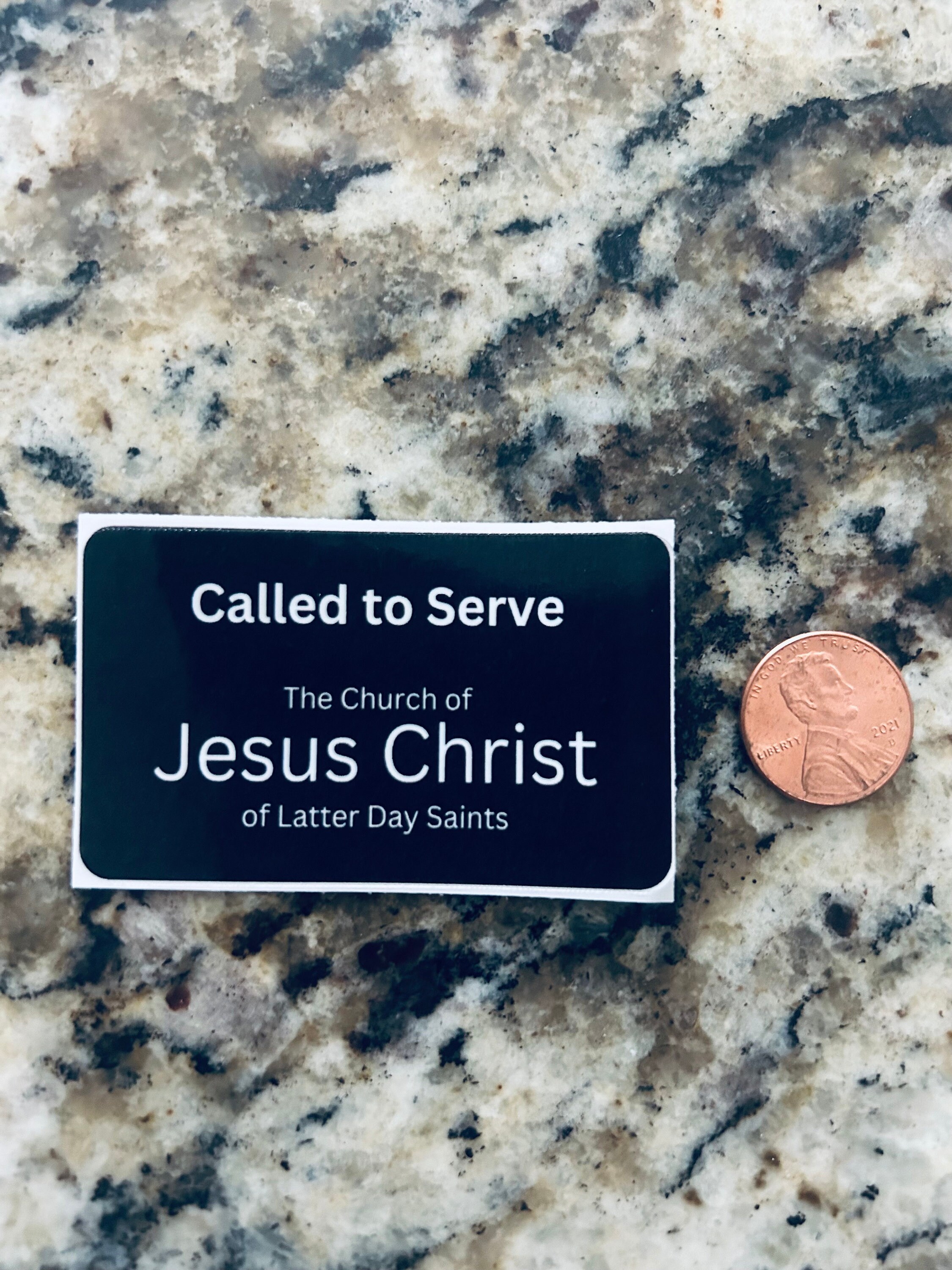 Called to Serve Missionary Tag Stickers Mission Gifts Black and White ...