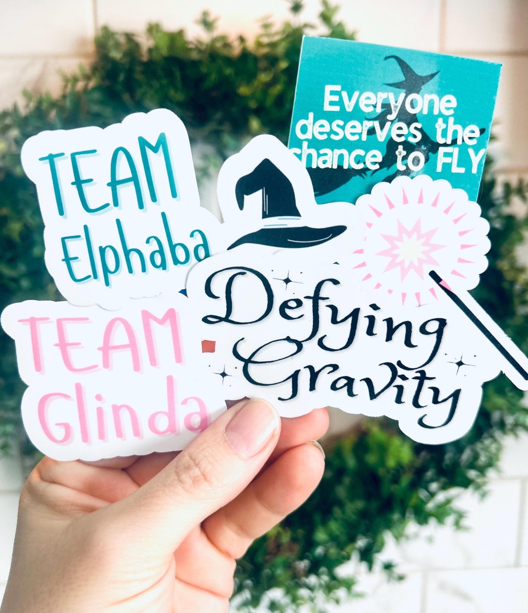 Wicked Movie Stickers Waterproof Elphaba Glinda Defying Gravity Cheap ...