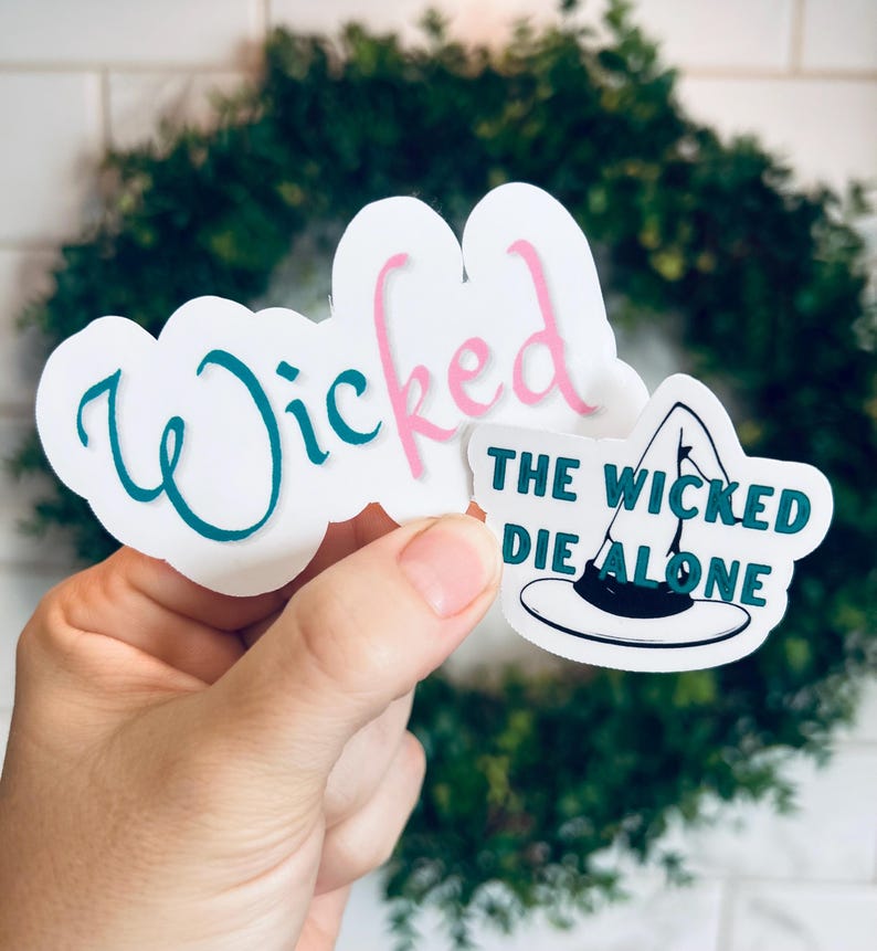 Wicked Movie Stickers Waterproof Elphaba Glinda Defying Gravity Cheap ...