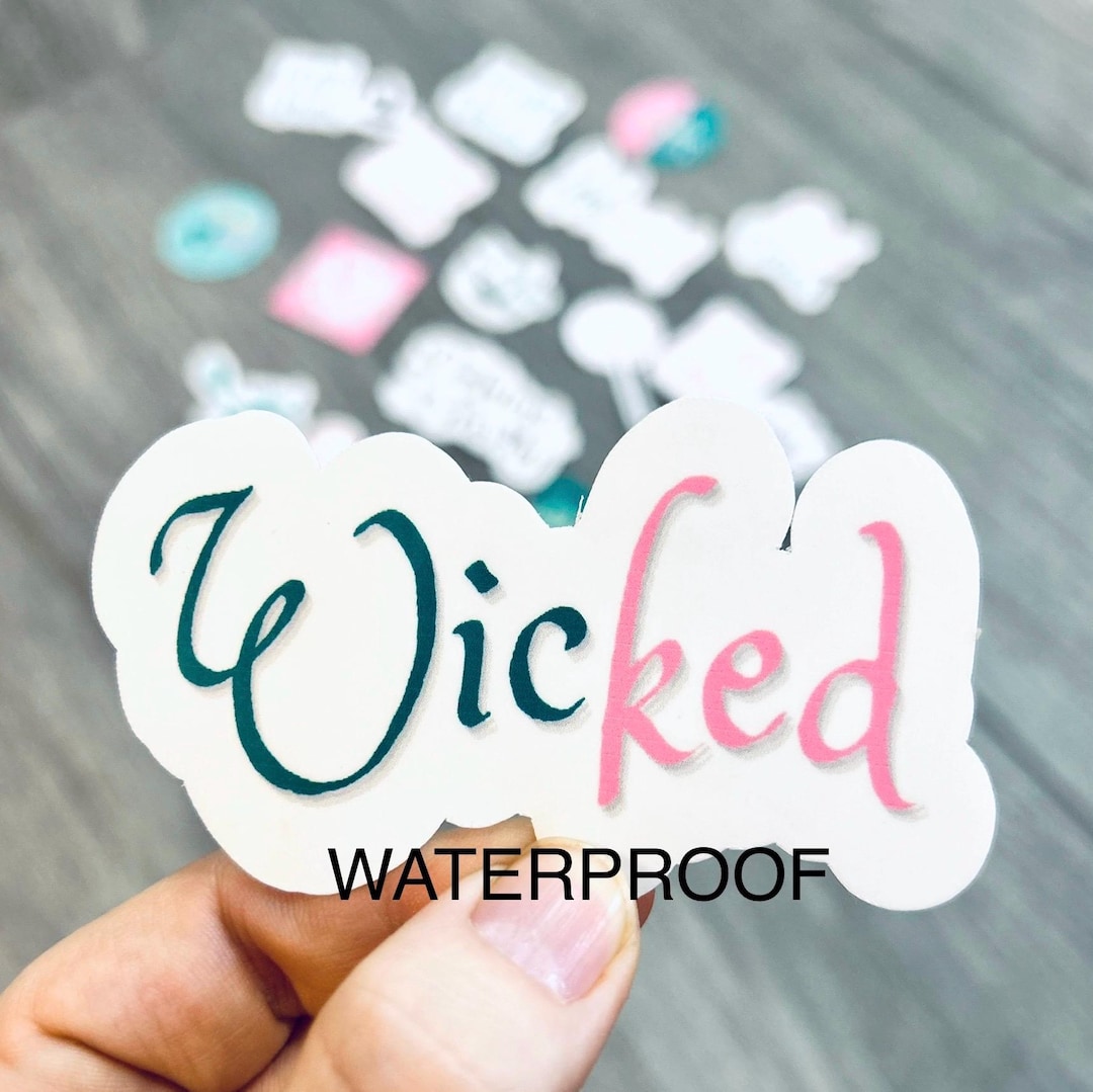WICKED Movie Stickers Waterproof Elphaba Glinda Defying Gravity Cheap ...