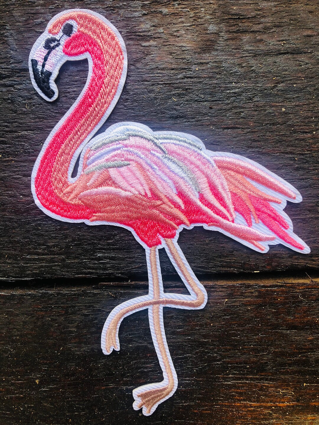 Flamingo Iron on Patch for Clothes or Accessories, Tropical Tiki Patch ...