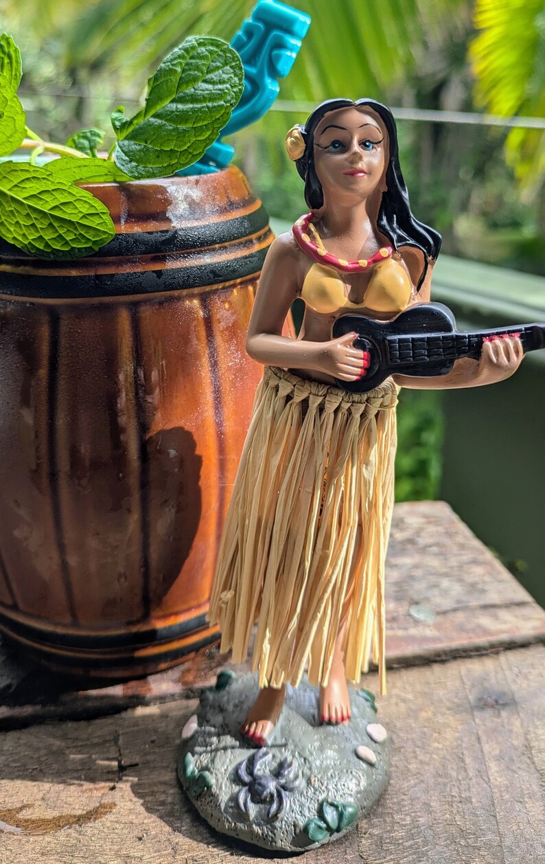 Hula Girl Luau Decoration Hawaiian Hula Dashboard Doll - Etsy