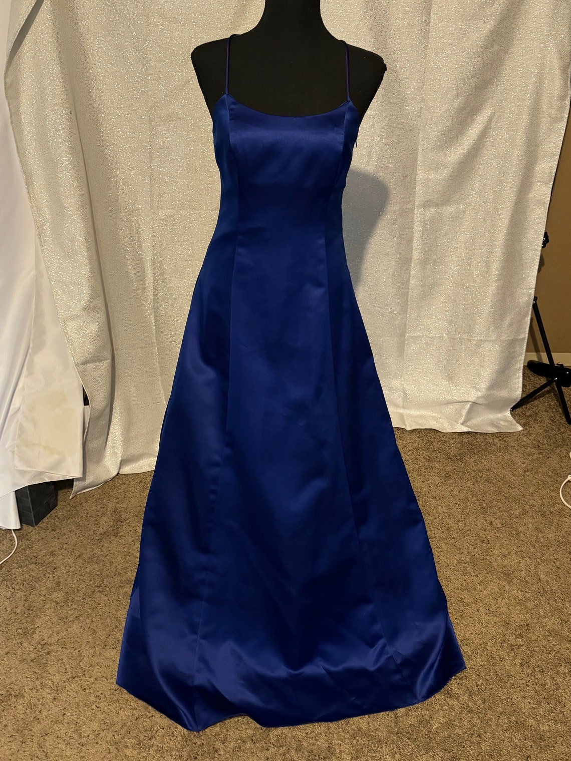 Y2k Royal Blue Prom Dress With Tie Back Onyx Brand Size 8 Homecoming ...