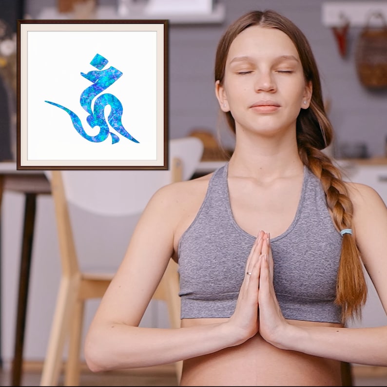 Hūṃ Sanskrit Siddham Mantra Artwork Photo Poster Print, Syllable for ...