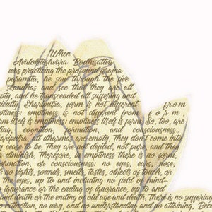 Heart Sutra With Lotus Digital Download, Sutta Scripture Art, Buddhist ...