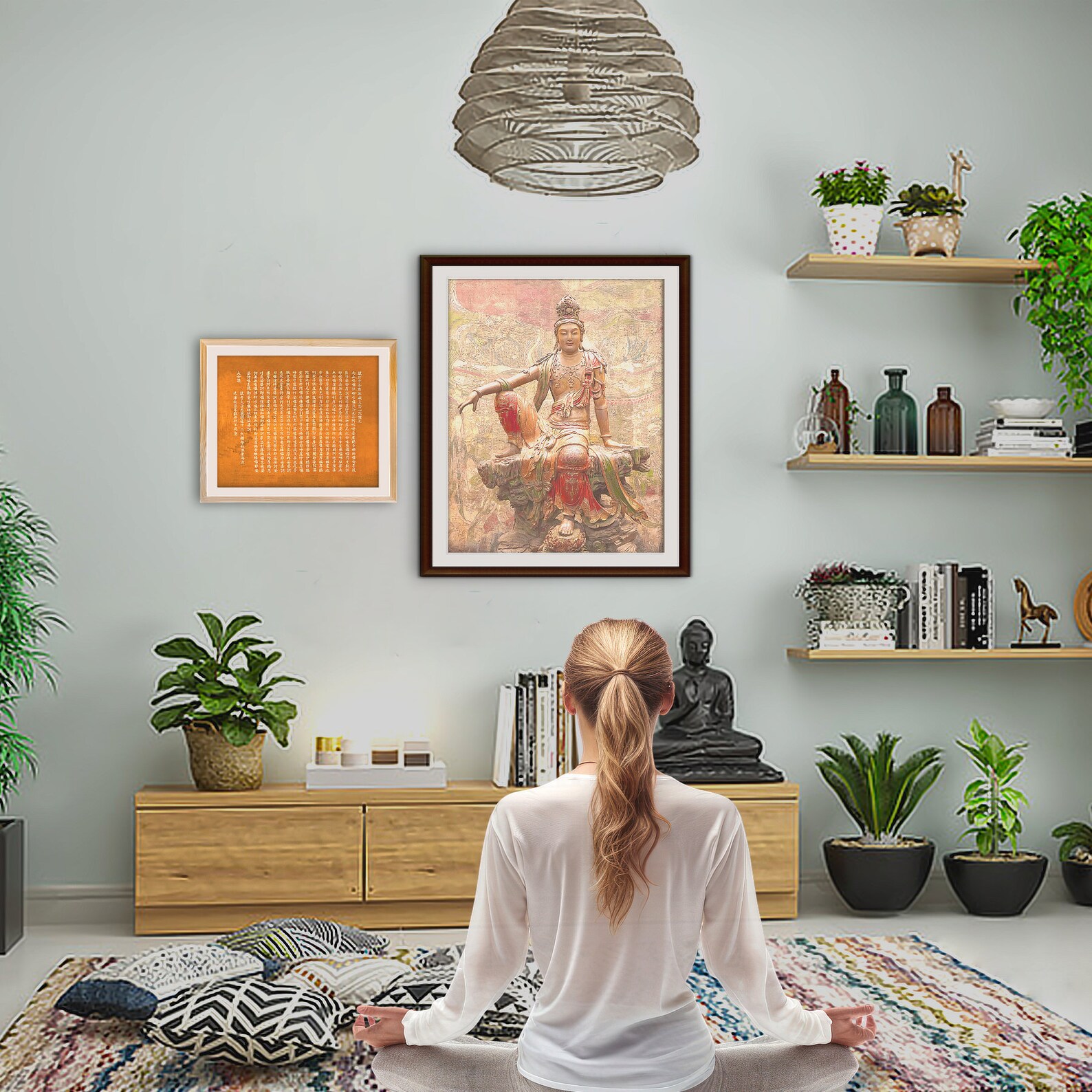 Great Compassion Mantra Chinese Calligraphy Poster Print, Buddhist ...