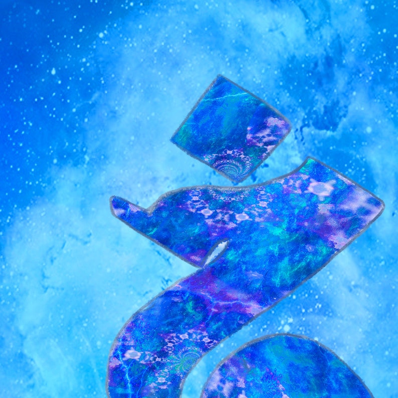 Hūṃ Sanskrit Siddham Mantra Artwork Photo Poster Print, Syllable for ...