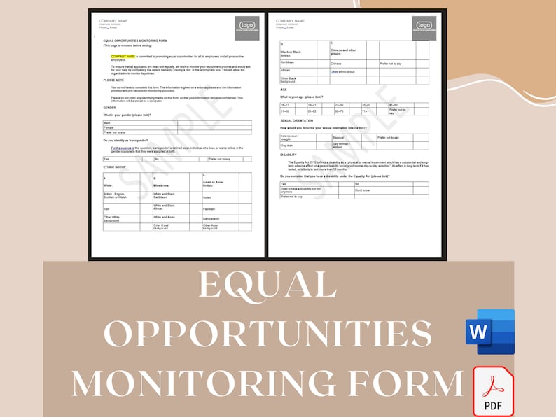 Equal Opportunities Monitoring Form - Etsy