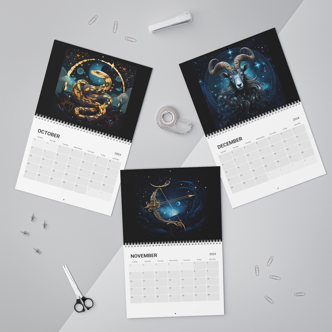 Zodiac Calendar 2024 - Etsy