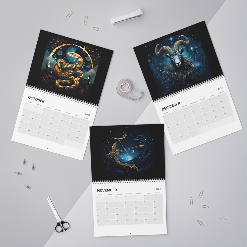 Zodiac Calendar 2024 - Etsy