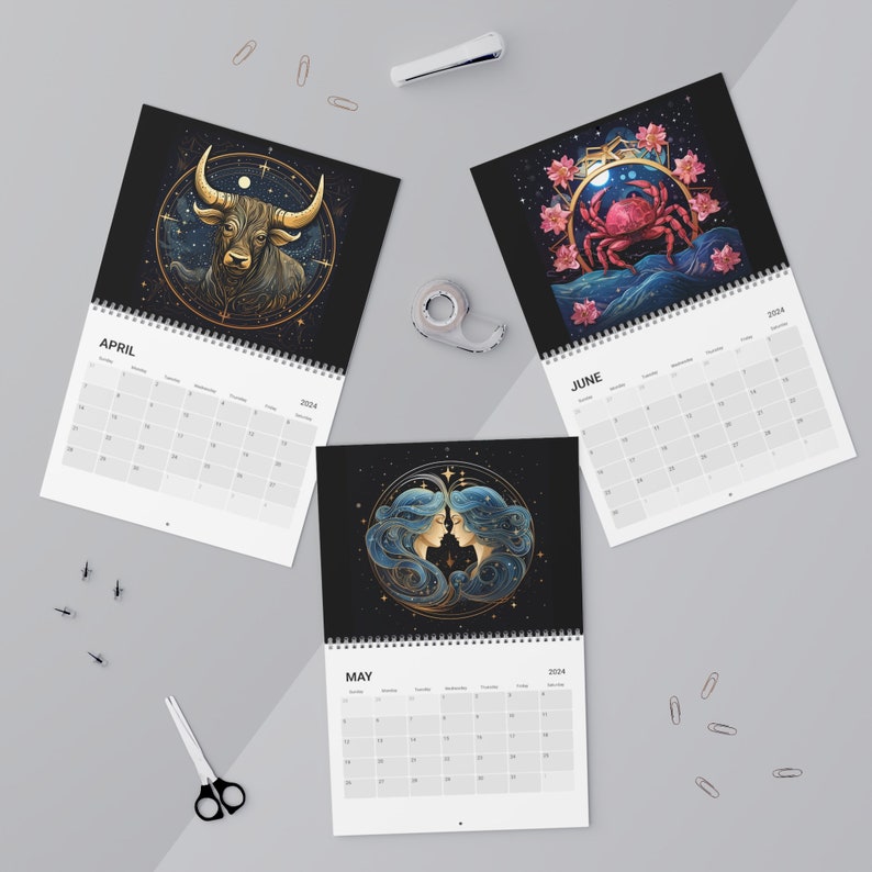 Zodiac Calendar 2024 - Etsy
