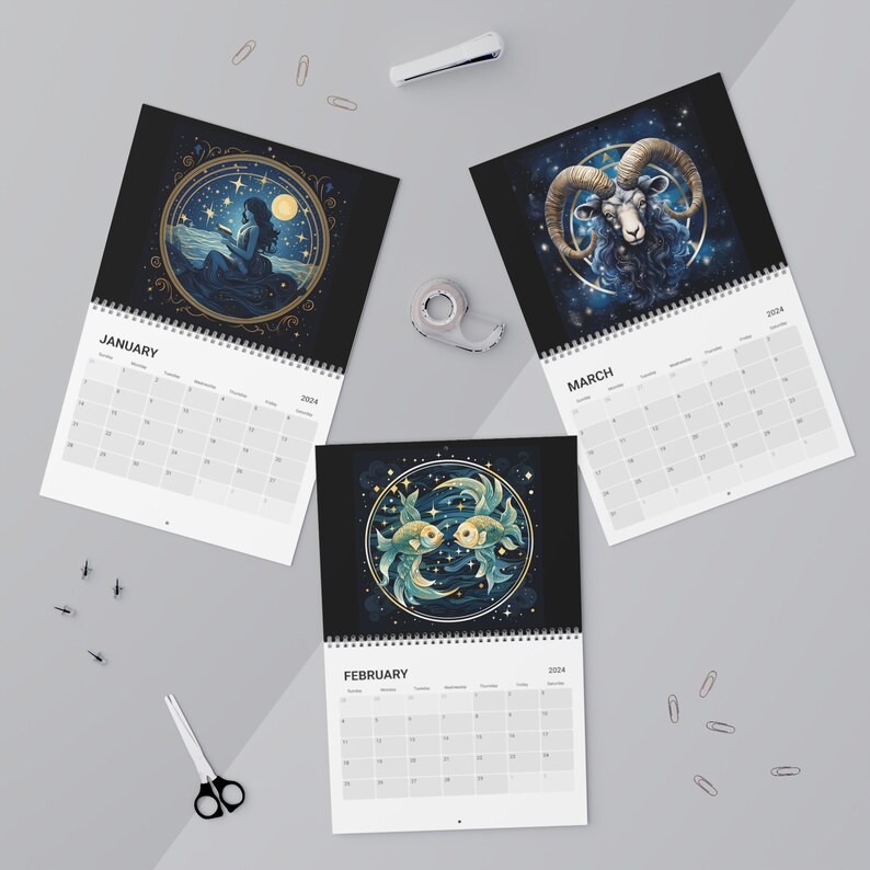 Zodiac Calendar 2024 - Etsy