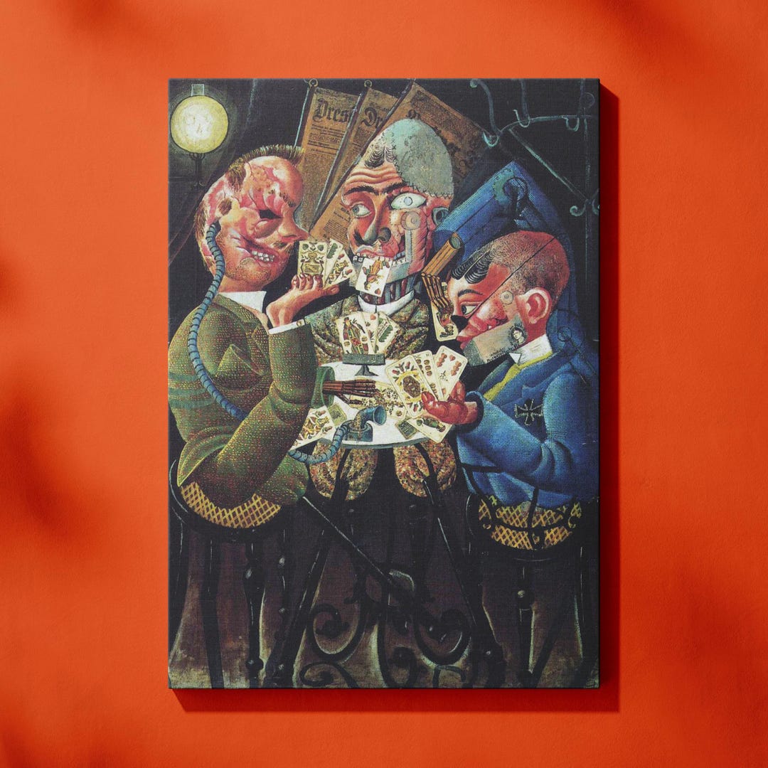 Otto Dix Canvas Print – Cripples Playing Cards (1920), Vintage ...