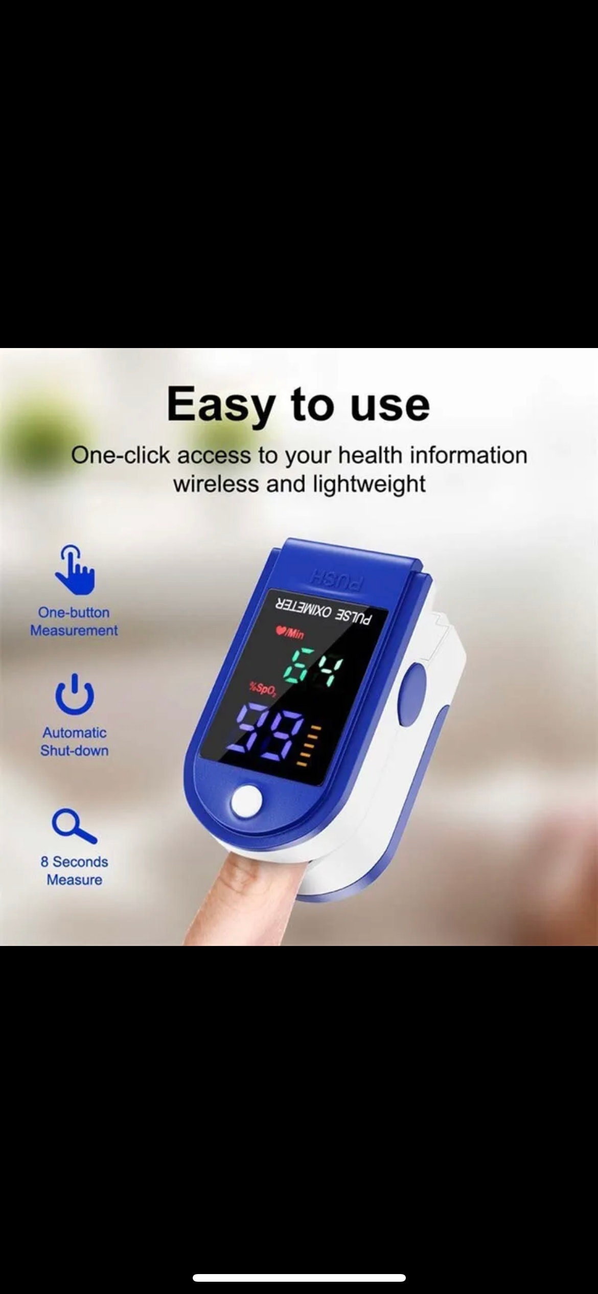 Pulse Oximeter Fingertip Blood Oxygen Spo2 Saturation Monitor - Etsy