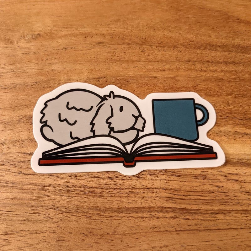 Bunny & Books Stickers - Etsy