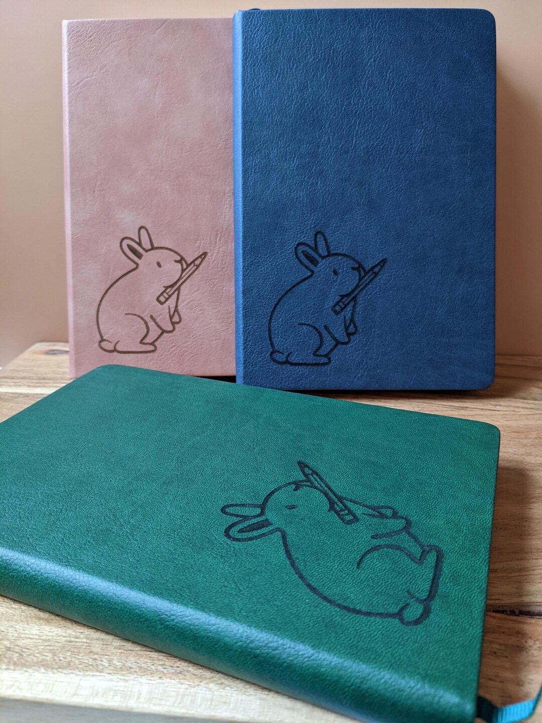 Vegan Leather Hardcover Bunny Notebook Journal // A5 Lined - Etsy