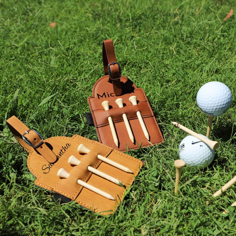 Personalized Golf Gift, Custom Leather Golf Tee, Golf Accessories, Golf ...