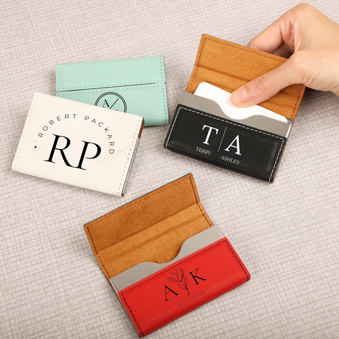 Personalized Business Card Holder, Custom Business Card Holder ...