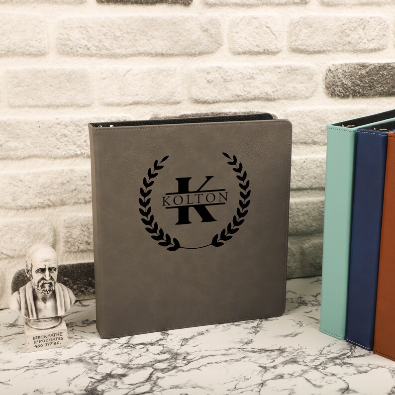 Personalized Binder, Custom Binder, Leather Binder Graduation Gift ...