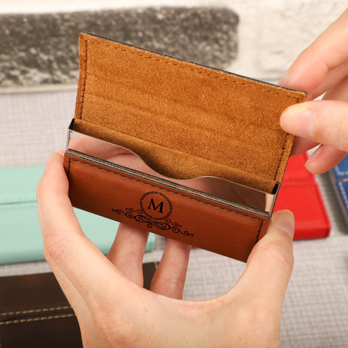 Personalized Business Card Holder, Custom Business Card Holder ...