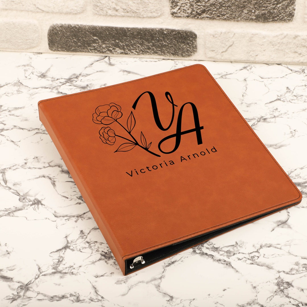 Personalized Binder, Custom Binder, Leather Binder Graduation Gift ...