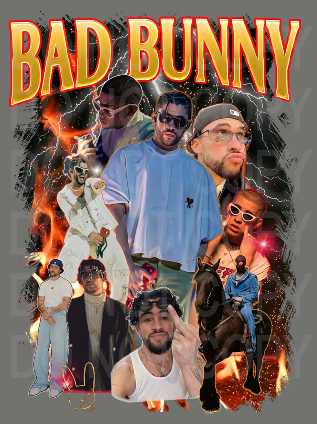 Badbunny Collage Archivo Png Digital Etsy México