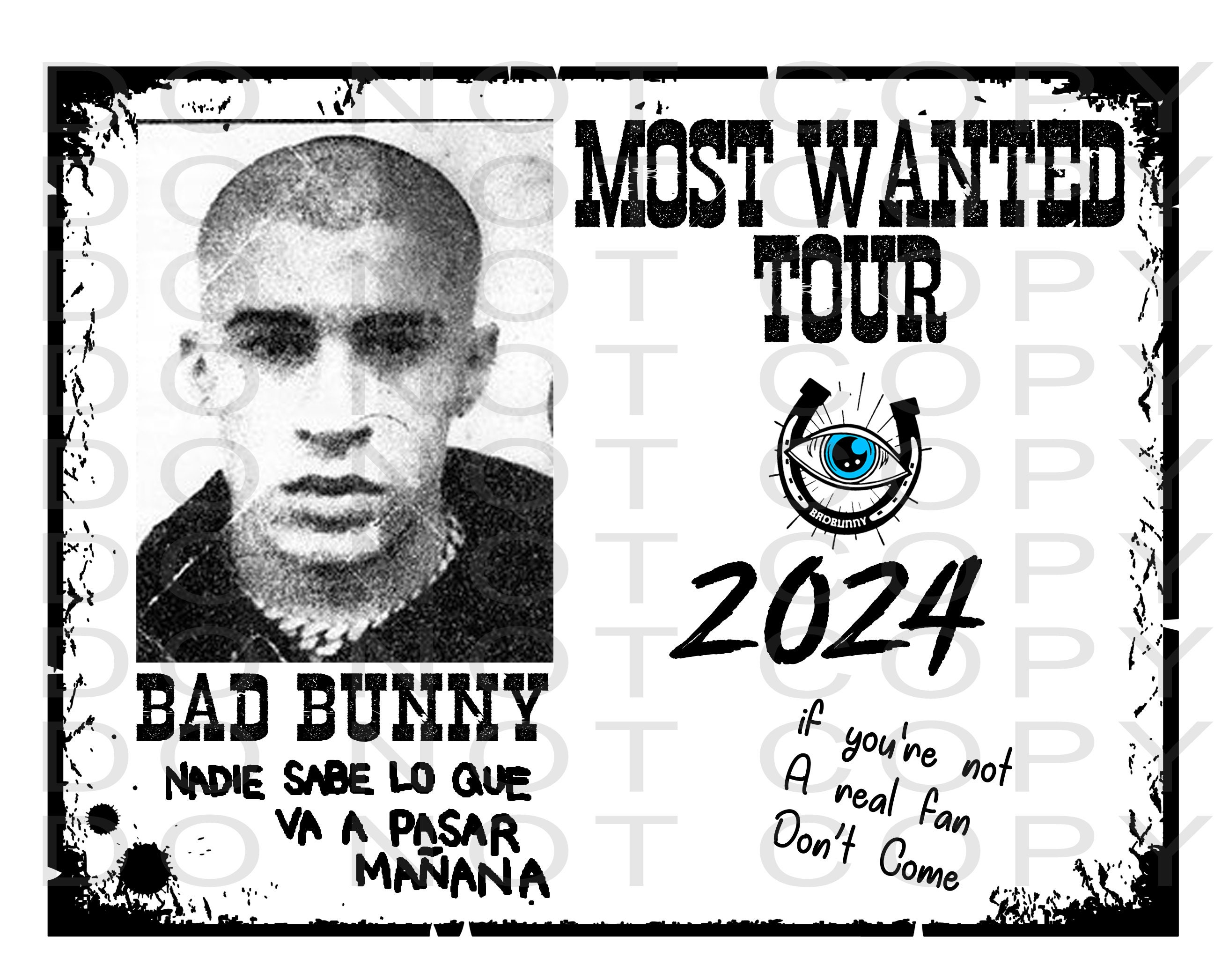 Bad Bunny Most Wanted Tour Png Digital File Etsy