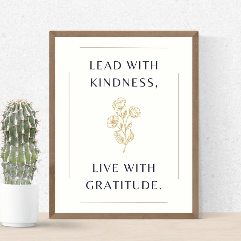 Thankfulness Printable Poster, Gratitude Wall Art Decor, Gratitude ...