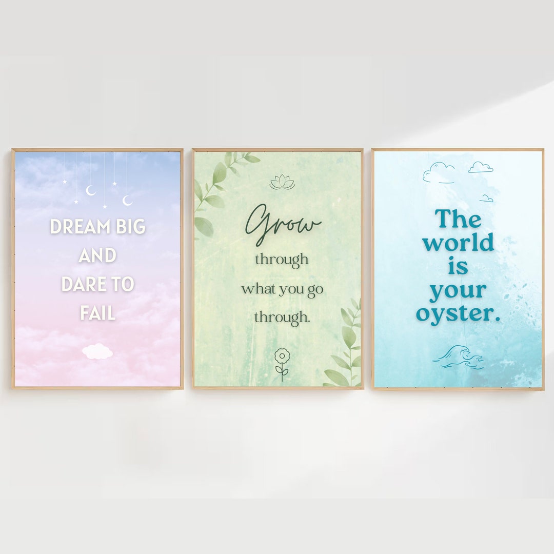 Motivational Success Posters, Growth Mindset, Toddler Nursery Room ...