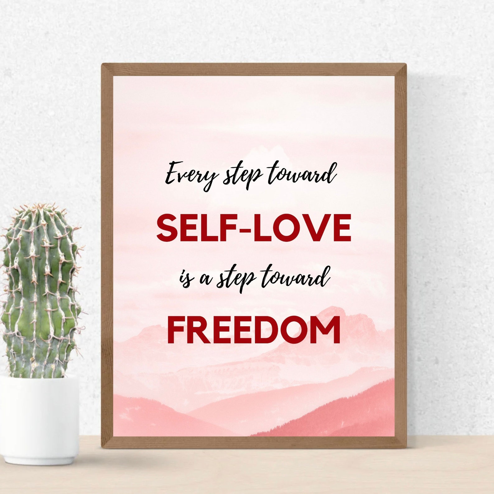 Set of 6 Motivational Self-love Posters, Mental Health Reminders, Daily ...