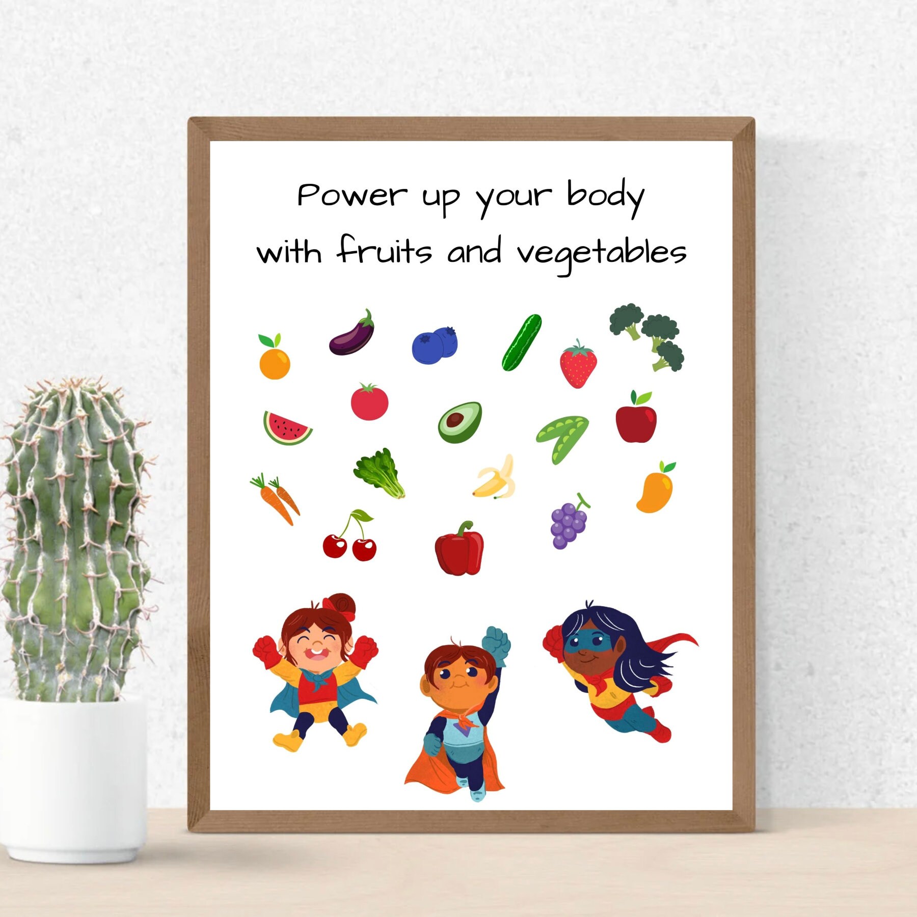 Set of 3 Educational Nutrition Posters, Eat the Rainbow Printable ...