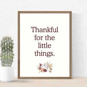 Thankfulness Printable Poster, Gratitude Wall Art Decor, Gratitude ...