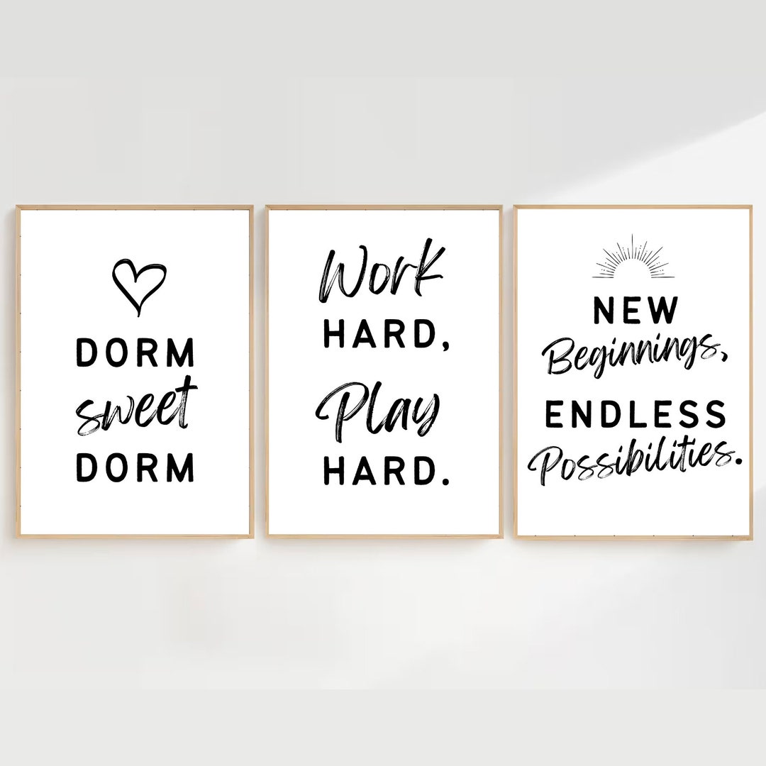 College University Dorm Posters | Gift for College Freshmen | Freshmen ...