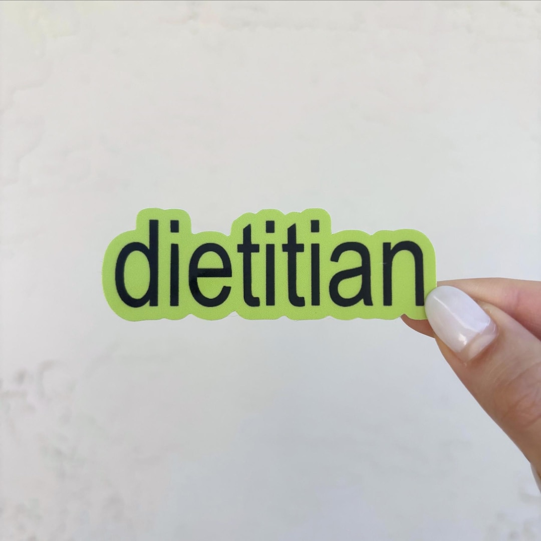 Dietitian Brat Font Sticker, Waterproof Dietitian Sticker, Registered ...