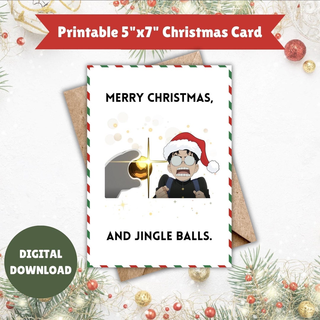 Dandadan Christmas Card, Funny Anime Christmas Card, Okurun, Momo Ayase ...