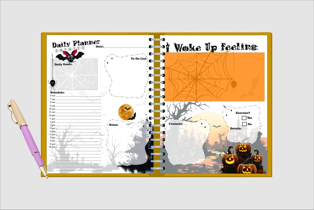 Halloween Daily Planner Printable - Etsy
