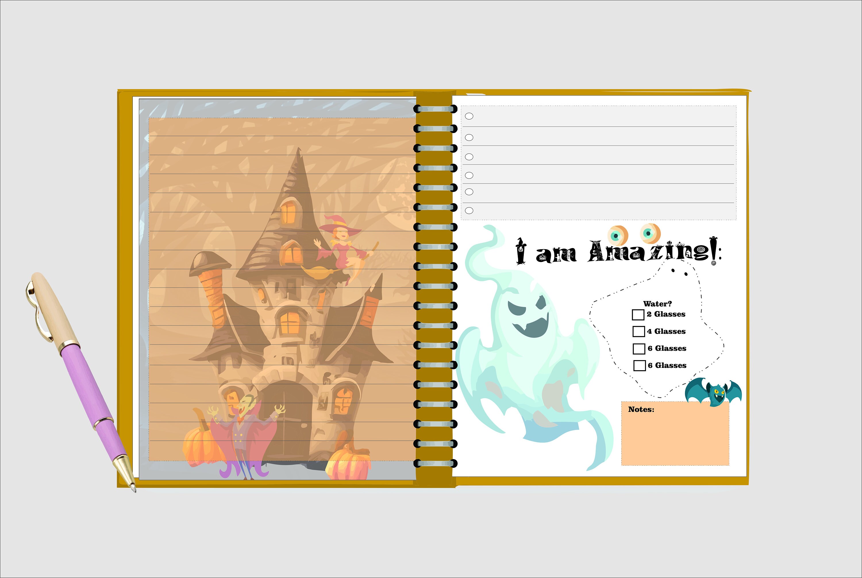 Halloween Daily Planner Printable - Etsy