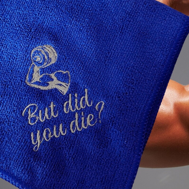 3 Custom Embroidered Microfiber Gym Towels; Personalized Workout Cloths ...