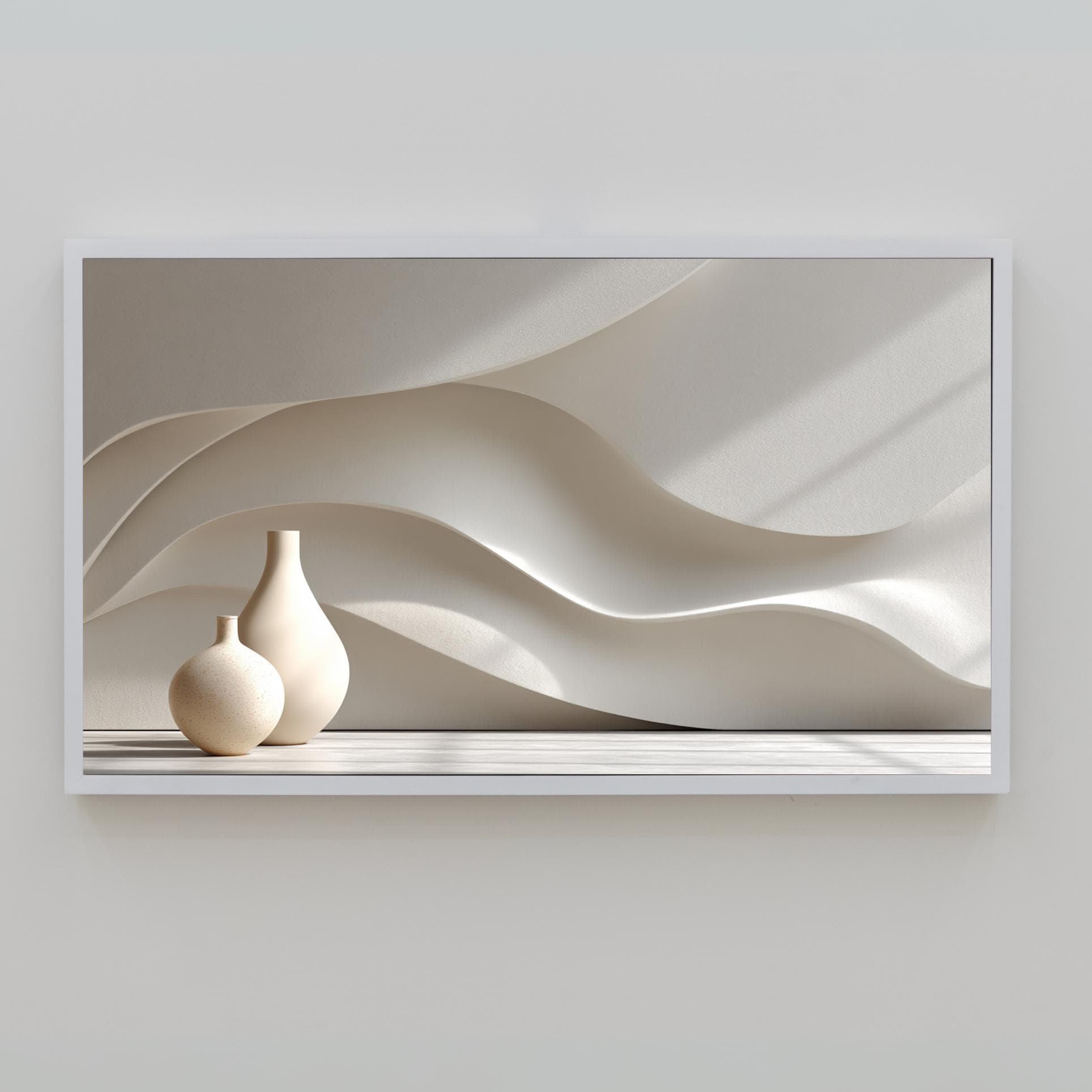 Frame TV Art → Elegant Beige Textures Collection of 6→ Hisense Canvas ...