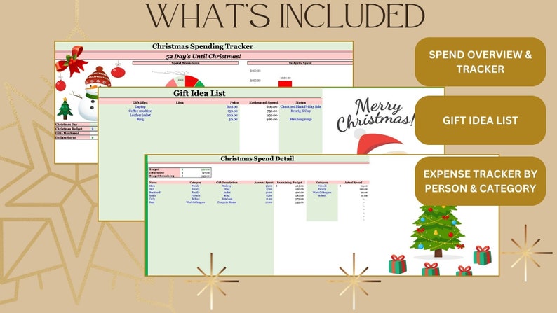 The Perfect Christmas Gift Tracker Excel Version - Etsy