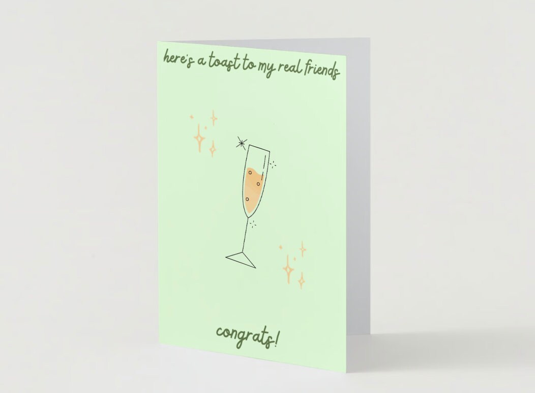Here's a Toast to My Real Friends Taylor Swift Inspired Card ...