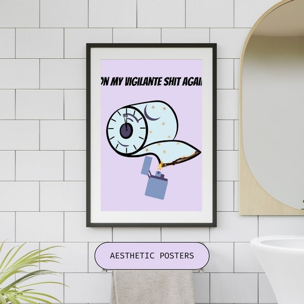 Vigilante Bathroom Poster - Etsy