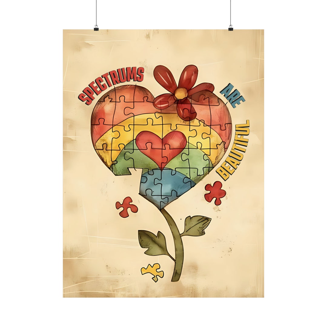 Ready to Frame Poster, Art Print, Home Decor Frameable Art, Autism ...