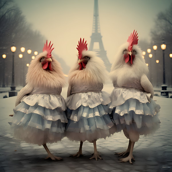 Three French Hens - Etsy