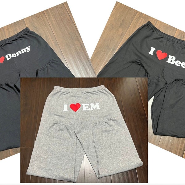 I Love My Boyfriend Pants - Etsy