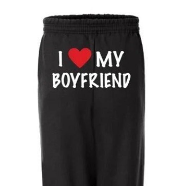 I Love My Boyfriend Pants - Etsy