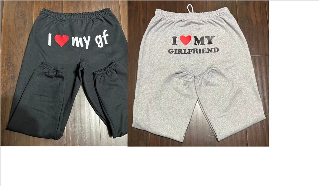 Custom Love Sweatpants-heavy Blend, Personalize Your I Love Sweatpants ...
